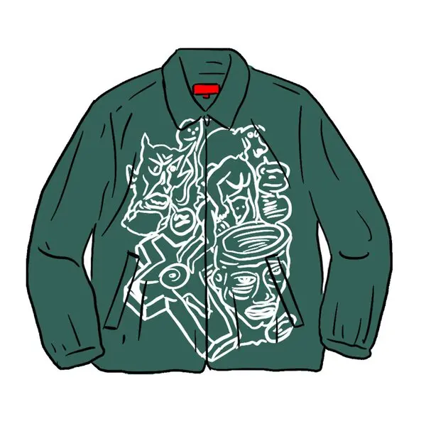 Supreme Daniel Johnston Embroidered Work Jacket - Work Green