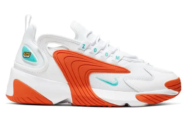 Nike Zoom 2k Icon Clash Sneakers - White/cosmic Clay/light Aqua