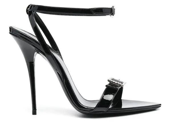 Saint Laurent Gippy Buckled Sandal Heels