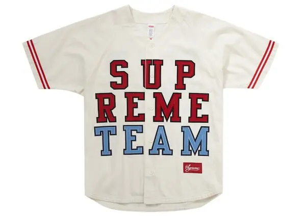 Supreme Denim Baseball Jersey - White