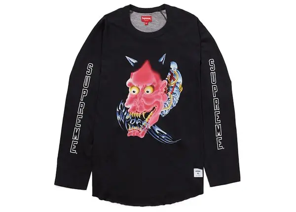 Supreme Demon Raglan Long Sleeve Top - Black