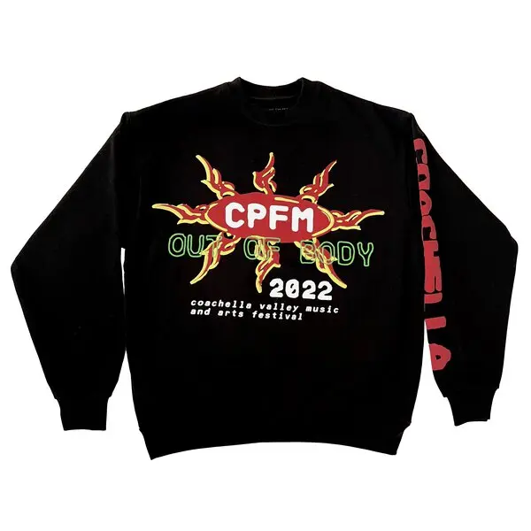 CACTUS PLANT FLEA MARKET Coachella Crewneck Sweatshirt - Black