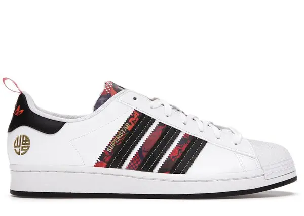 Adidas Superstar Chinese New Year Sneakers - Cloud White/core Black/scarelet Red