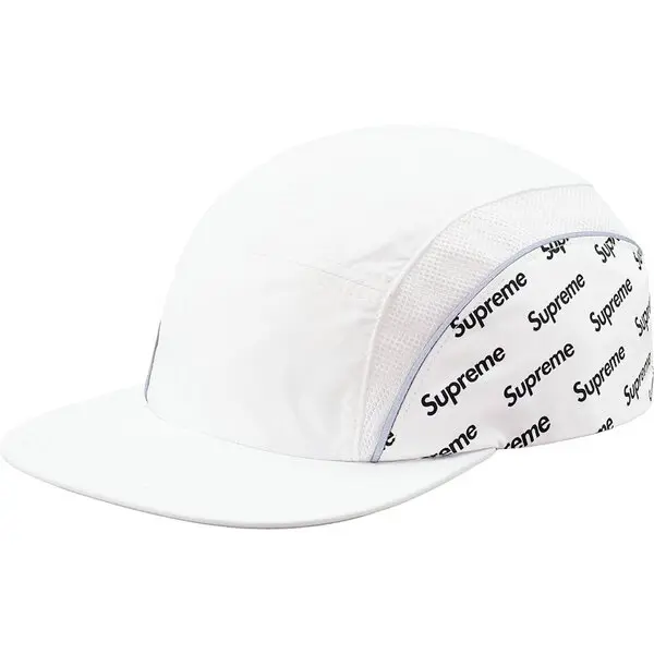 Supreme Diagonal Logo Side Panel Camp Cap - White
