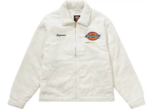 Supreme X Dickies Corduroy Work Jacket - White