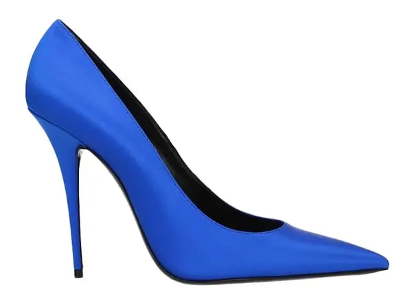 Saint Laurent Marylin Satin Pumps - Electric Blue