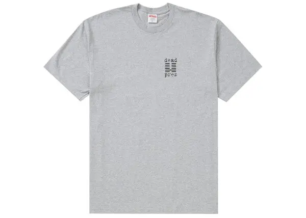 Supreme Dead Prez Tee Shirt - Heather Grey