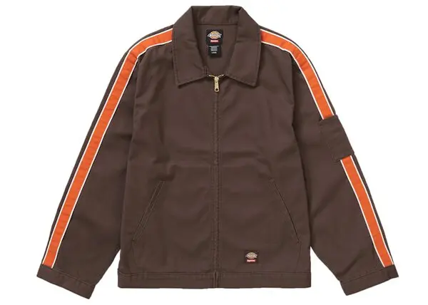 Supreme Dickies Stripe Eisenhower Jacket - Brown