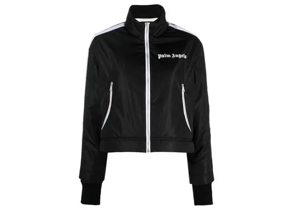Palm Angels Lightweight Cropped Puffer Jacket - Black