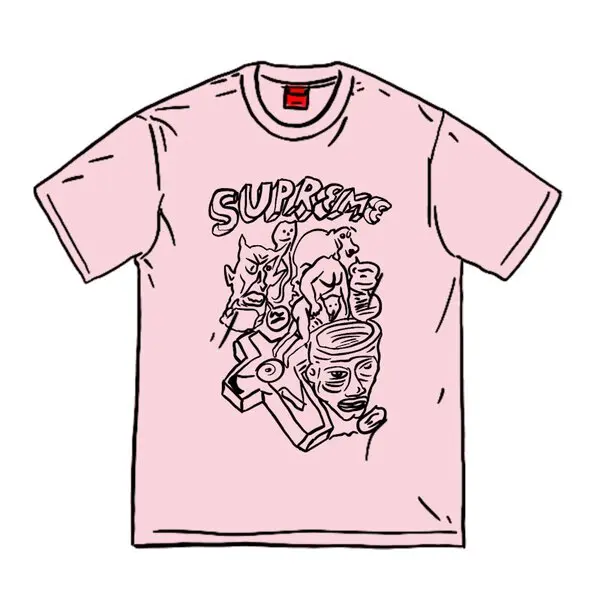 Supreme Daniel Johnston Tee Shirt - Light Pink