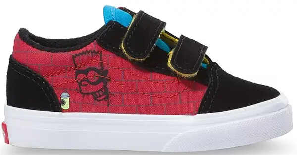 VANS Old Skool V The Simpsons El Bartoin Sneakers - Red/black