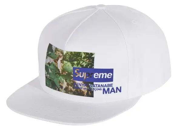 Supreme Junya Watanabe Cdg Nature 5-panel Cap - White