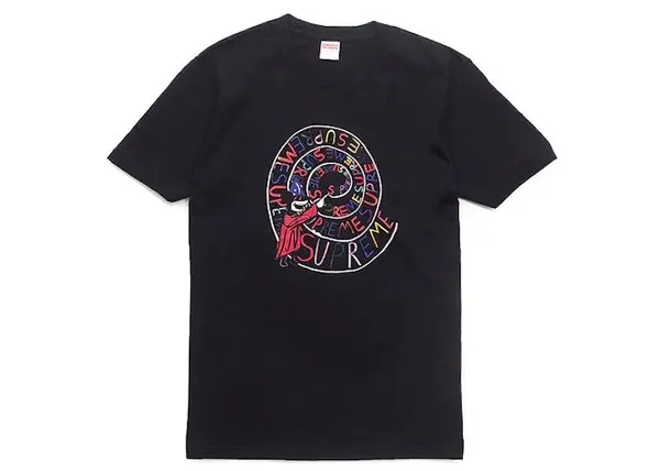 Supreme Joe Roberts Swirl Tee Shirt - Black