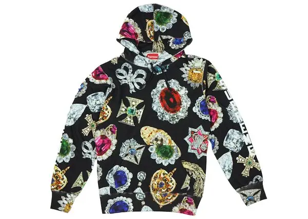 Supreme Jewels Hooded Sweatshirt - Black