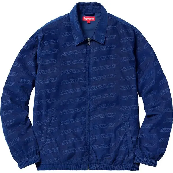 Supreme Debossed Logo Corduroy Jacket - Royal
