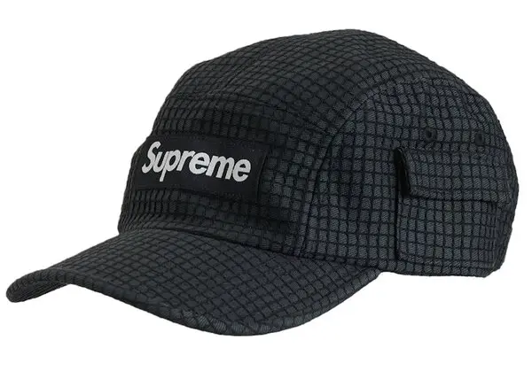 Supreme Denim Ripstop Camp Cap - Black
