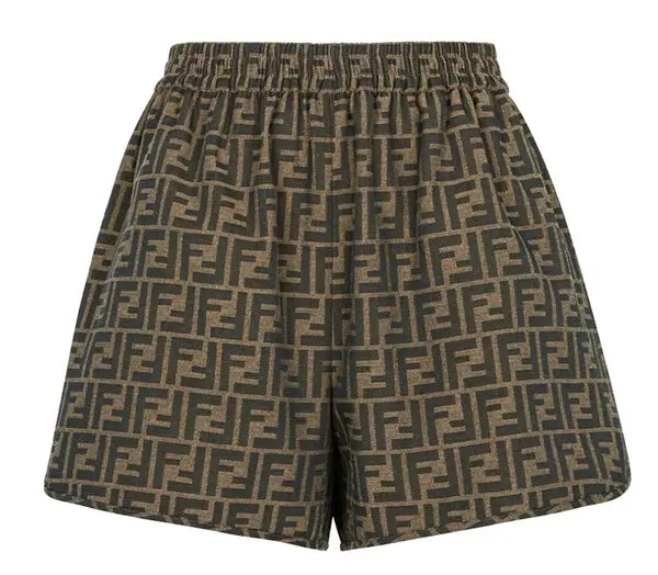 Fendi Canvas Shorts - Brown