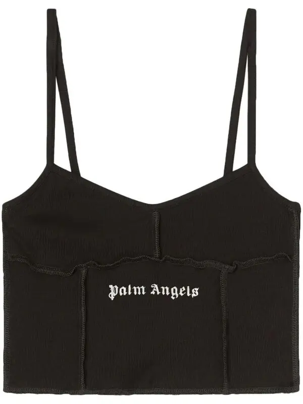 Palm Angels Logo-print Crop Top