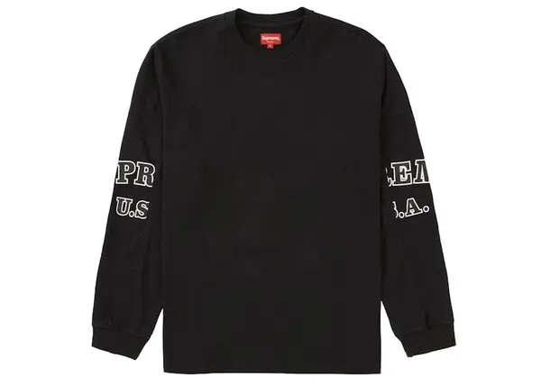 Supreme Long Sleeve Cutout Top - Black