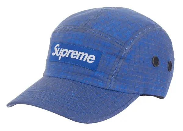 Supreme Distressed Ripstop Camp Cap - Blue