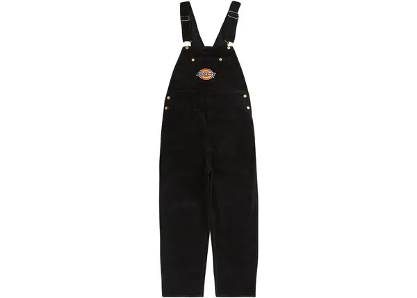 Supreme Dickies Corduroy Overalls - Black