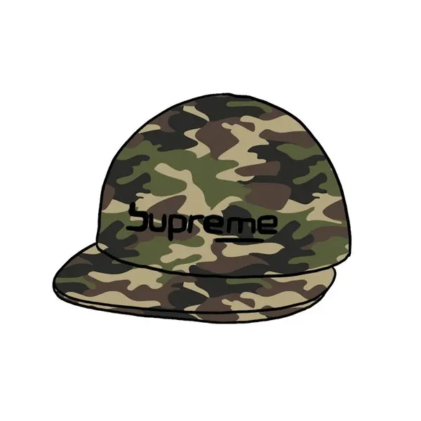 Supreme Digital Logo 6panel Cap