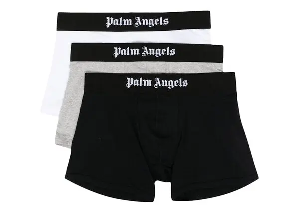 Palm Angels Logowaistband Boxers - Black/grey/white