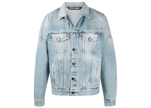Palm Angels Logo Button-up Denim Jacket