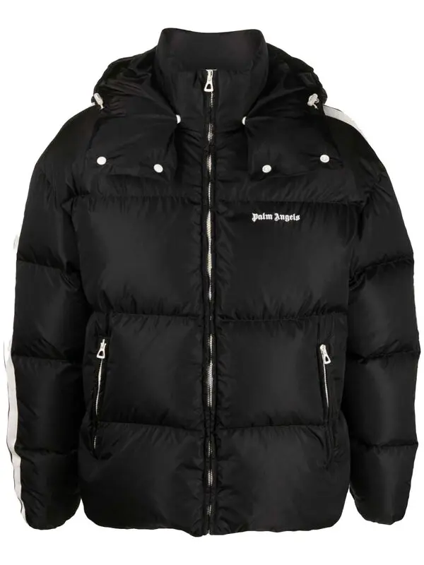 Palm Angels Logo-print Padded Jacket - Black