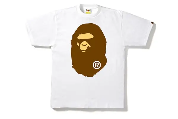 A BATHING APE Big Ape Head Tee Shirt - White