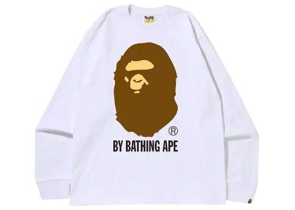 A BATHING APE By Bathing Ape Long Sleeve Tee Shirt - White