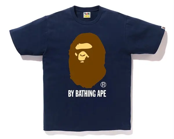 A BATHING APE By Bathing Tee Shirt - Navy Blue