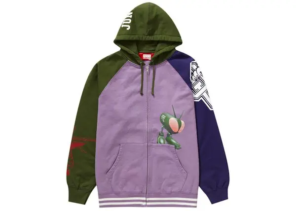 Supreme Junya Watanabe Cdg Zip Up Hooded Sweatshirt - Violet