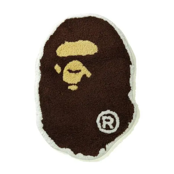 A BATHING APE Ape Head Rug - Brown