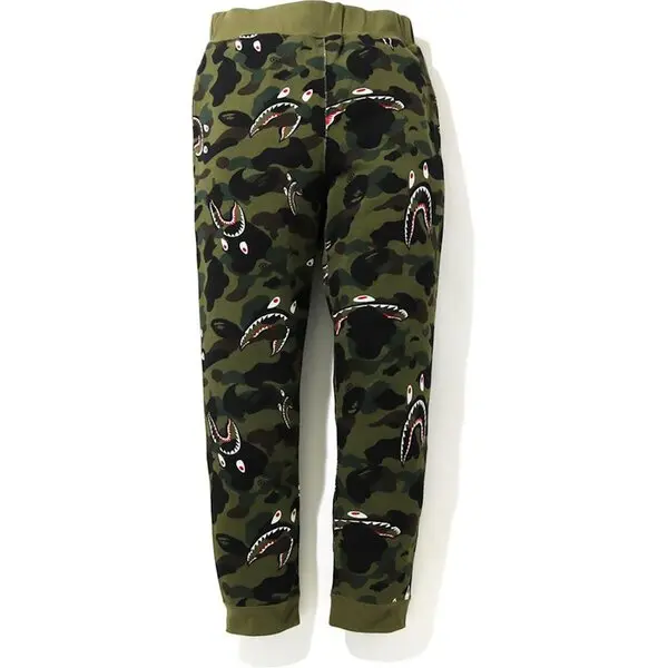 A BATHING APE Shark 1st Camo Sweat Pants Fw20 - Green