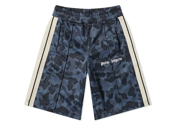 Palm Angels Night Camp Track Shorts - Black/grey/white