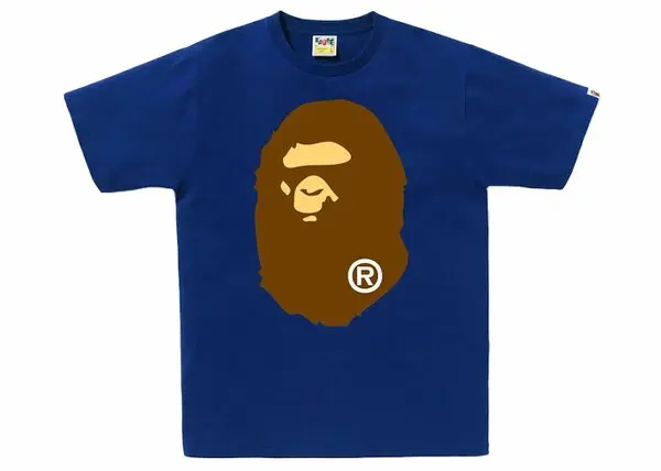 A BATHING APE Big Ape Head Tee Shirt - Blue