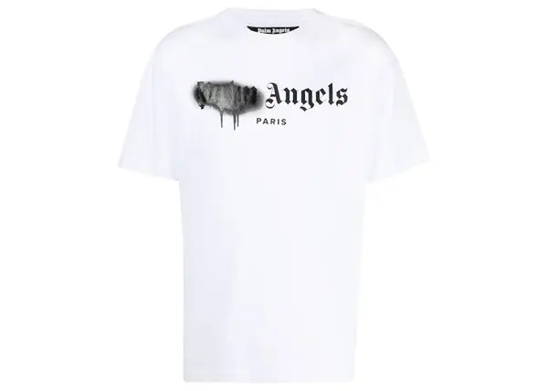 Palm Angels Paris Sprayed Logo T-shirt - White