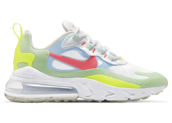Nike Air Max 270 React Regrind - White/flash Crimson/cucumber Green