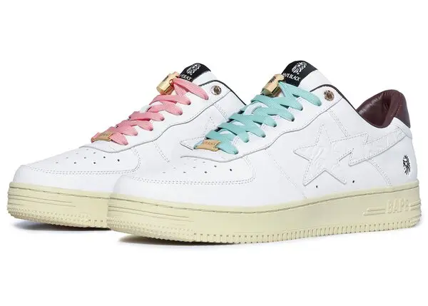 A BATHING APE Black Label Sta - White/cream/brown