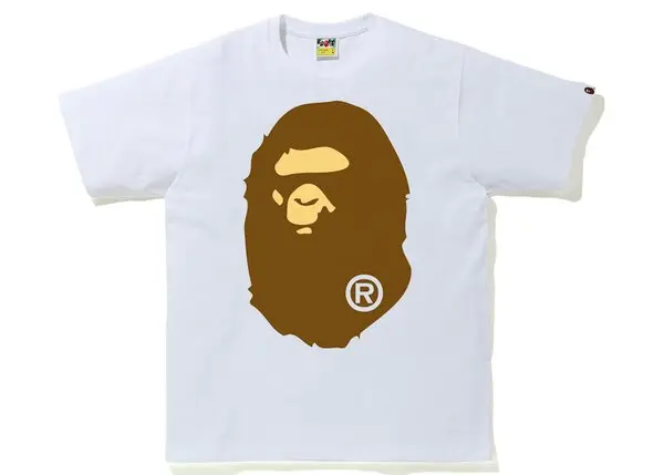 A BATHING APE Big Ape Head Tee Shirt - White