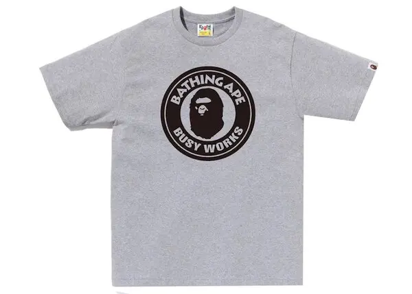 A BATHING APE Bicolor Busy Works Tee Shirt - Grey
