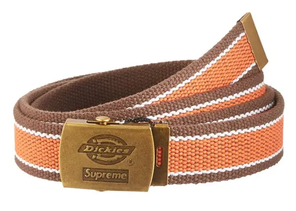 Supreme Dickies Stripe Webbing Belt - Brown
