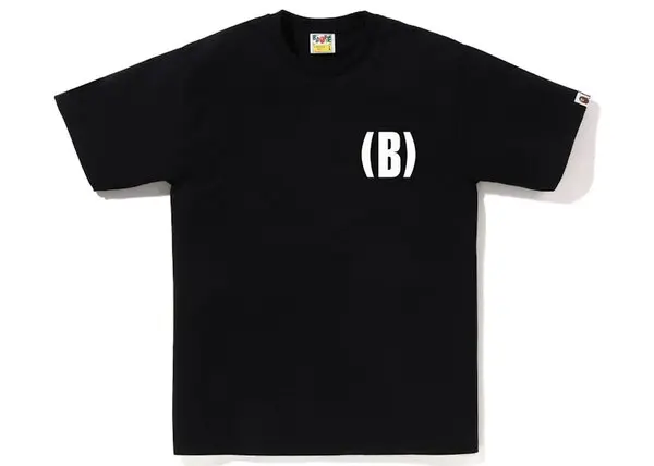 A BATHING APE B One Point Tee Shirt - Black