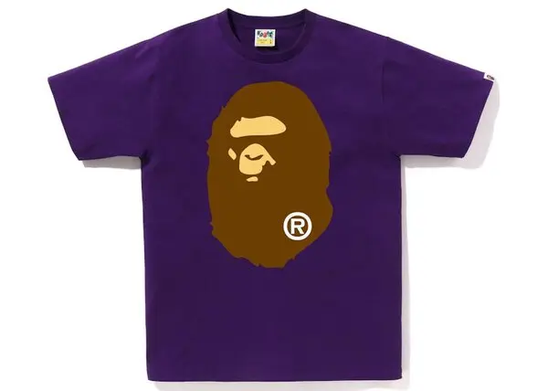 A BATHING APE Big Ape Head Tee Shirt - Purple