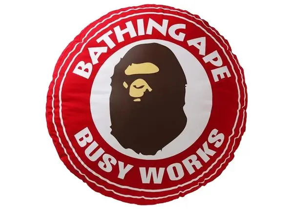 A BATHING APE Big Busy Work Shop Bws Cushion - Red