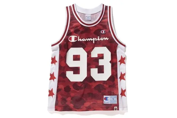 A BATHING APE Champion Camo Mesh Tank Top