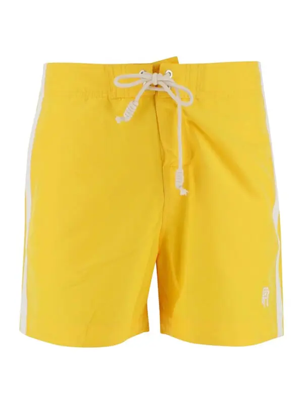 Palm Angels Pa Monogram Embroidered Swim Shorts