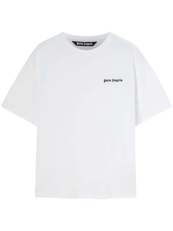 Palm Angels Print Logo T-shirt - White/black
