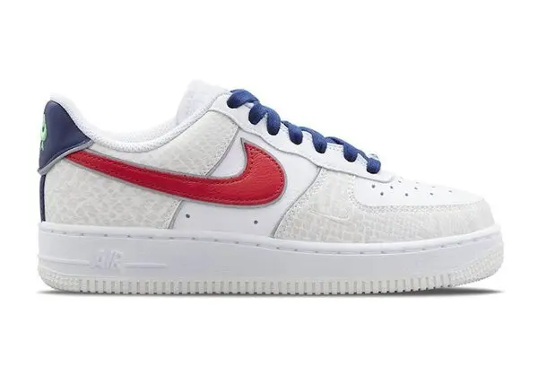Nike Air Force 1 Low "just Do It" Sneakers - White/navy Blue/red